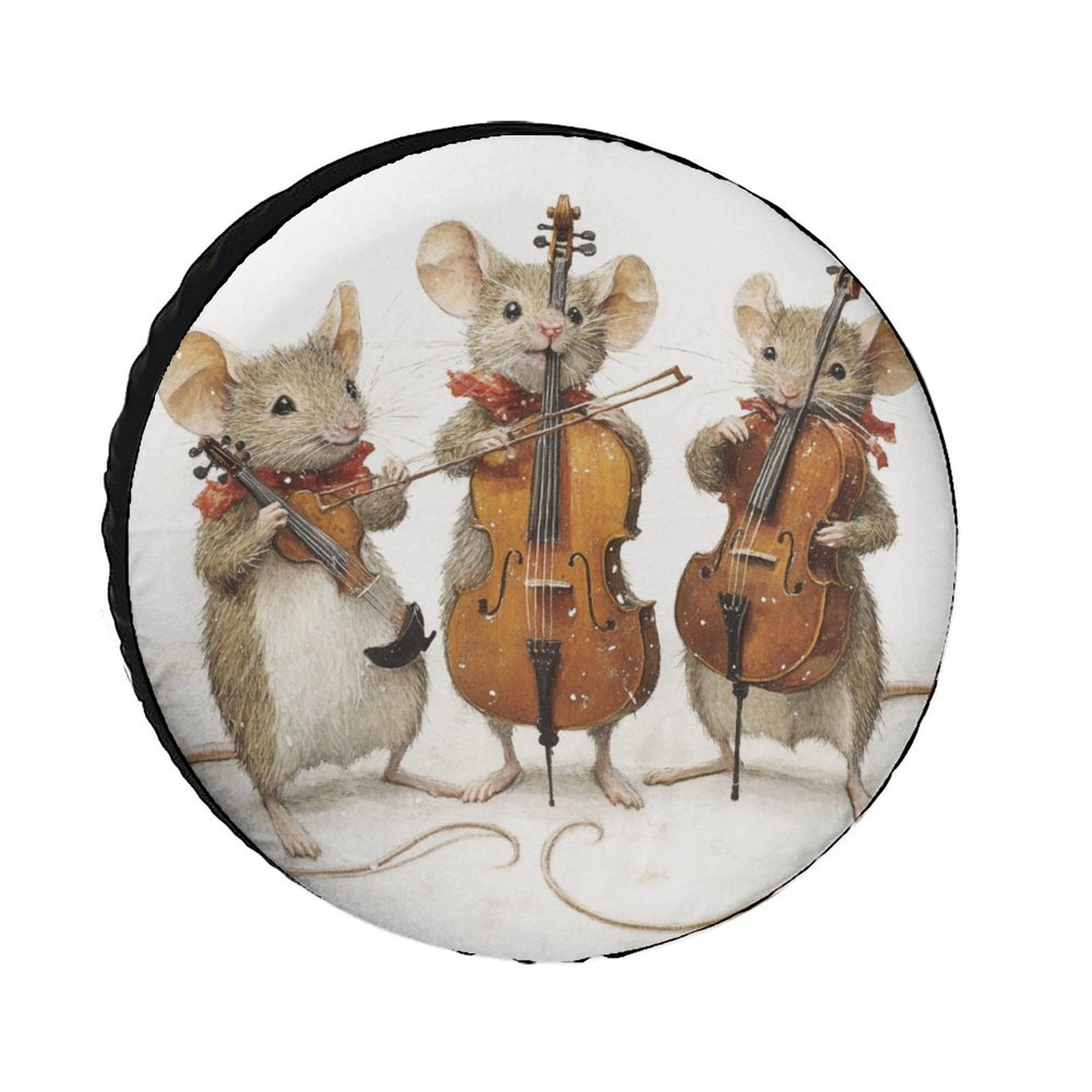 Camping Spare Tire Cover Three Mice Playing Musical Instruments Wheel ...