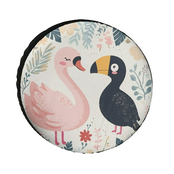 Camping Spare Tire Cover Tropical Wild Jungle Paradise Toucan ...