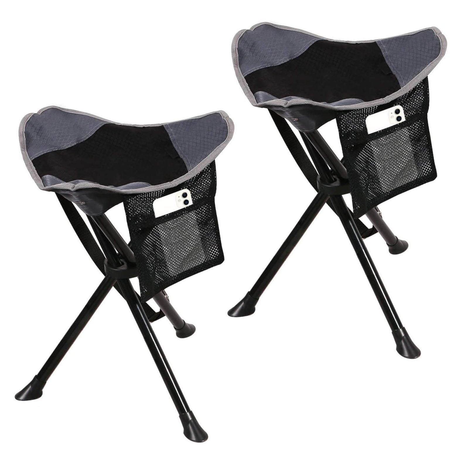 Camping Stool Folding 2 Pack, Portable and Lightweight Tripod Camp ...