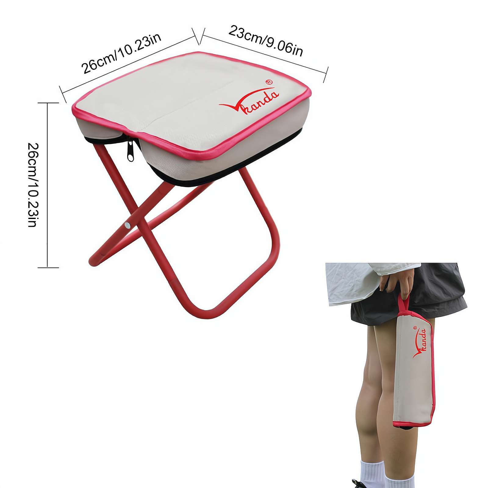 Camping Stool, Portable Mini Folding Stool, Lightweight Camp Chair for ...