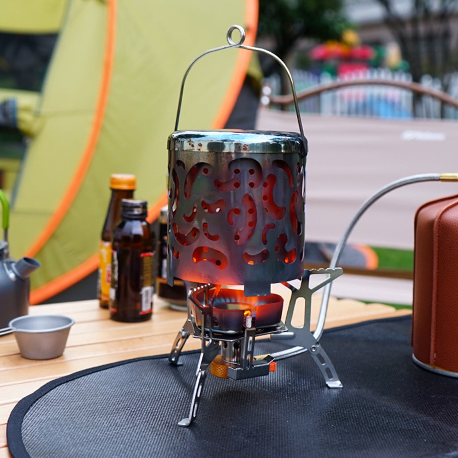 Camping Stove - Camping Mini Heater Portable Stainless Steel Warming ...