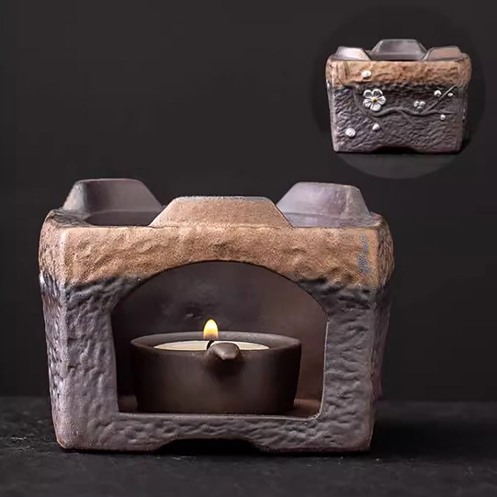 Camping Stove, Tea Roasting Stove Set, Candle Heating Structure, Food ...