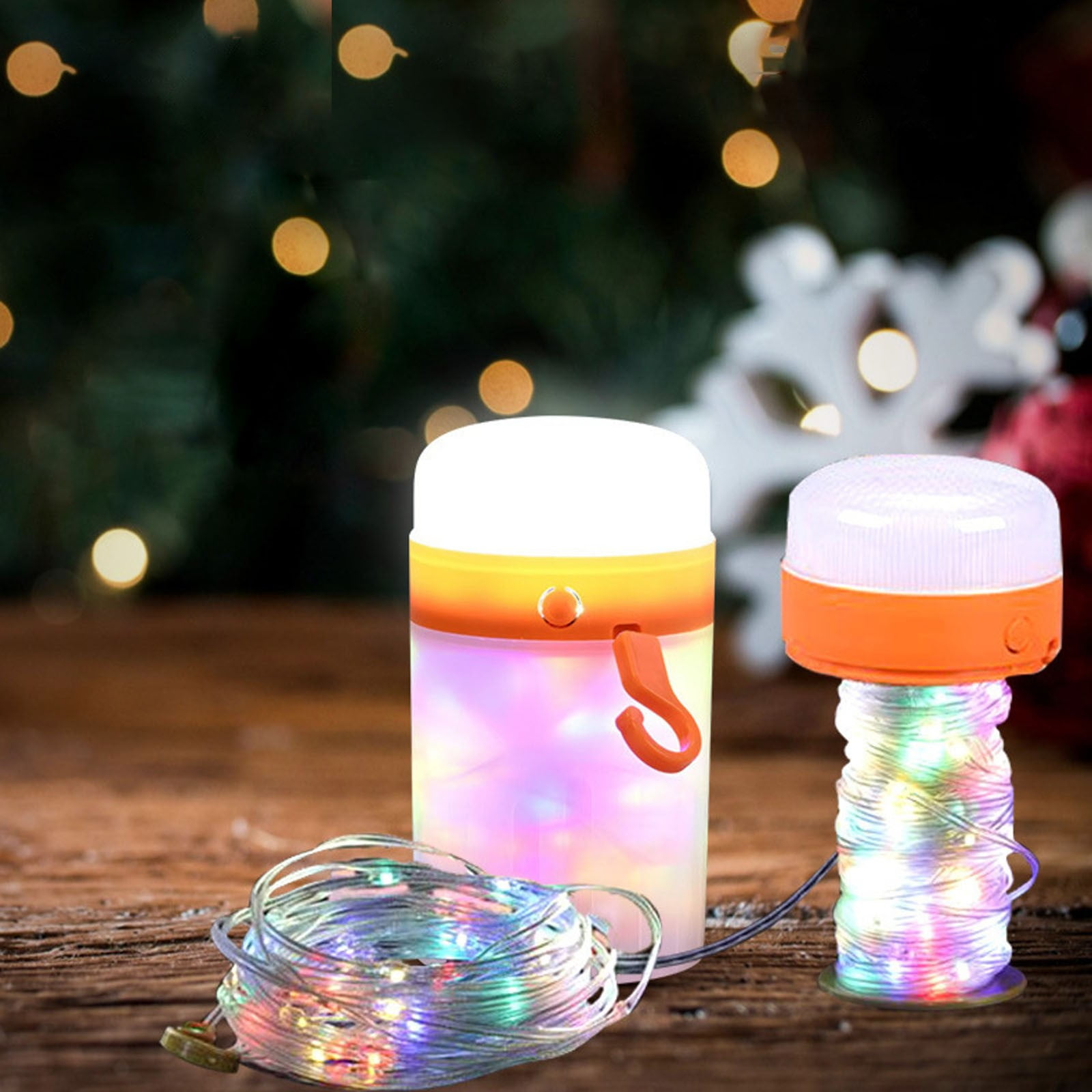 Camping String Lights 10M | 2-in-1 USB Outdoor/Indoor Lights with 2 ...