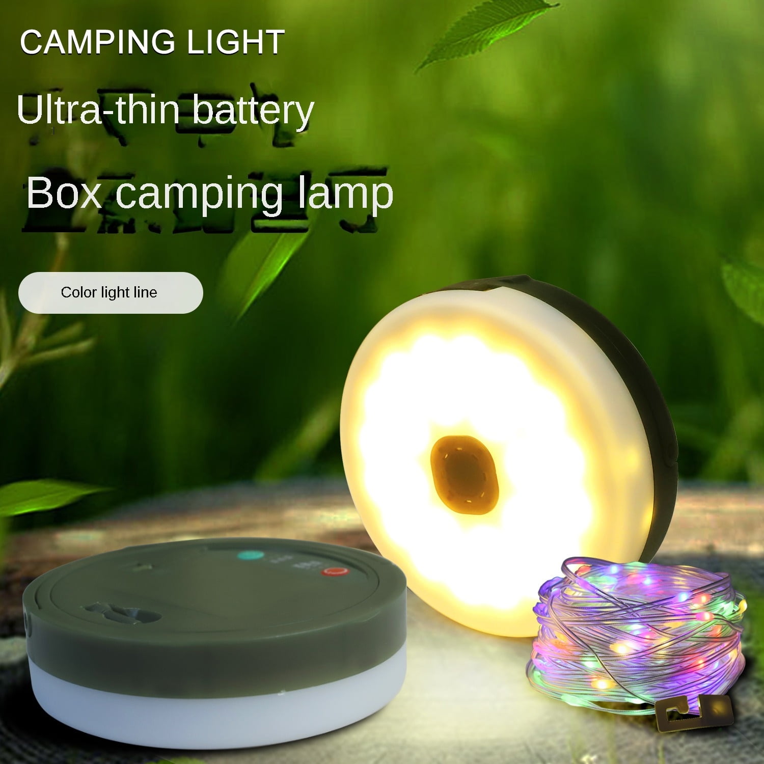 Camping String Lights, 4 in 1 Quick Storage 32.8FT Rechargeable ...