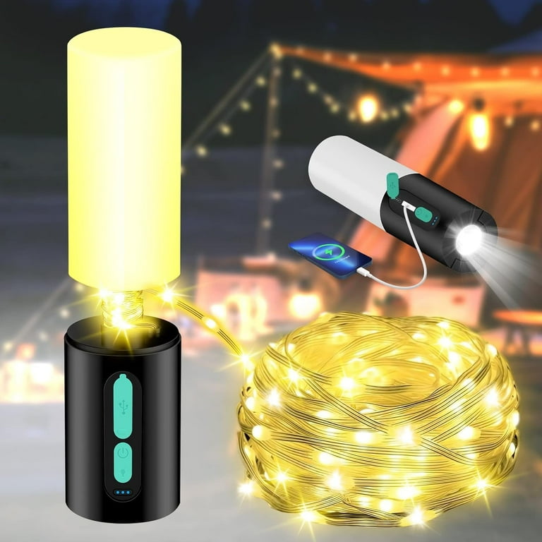 Our Camper String Lights MTRVR Rechargeable Waterproof Telescopic