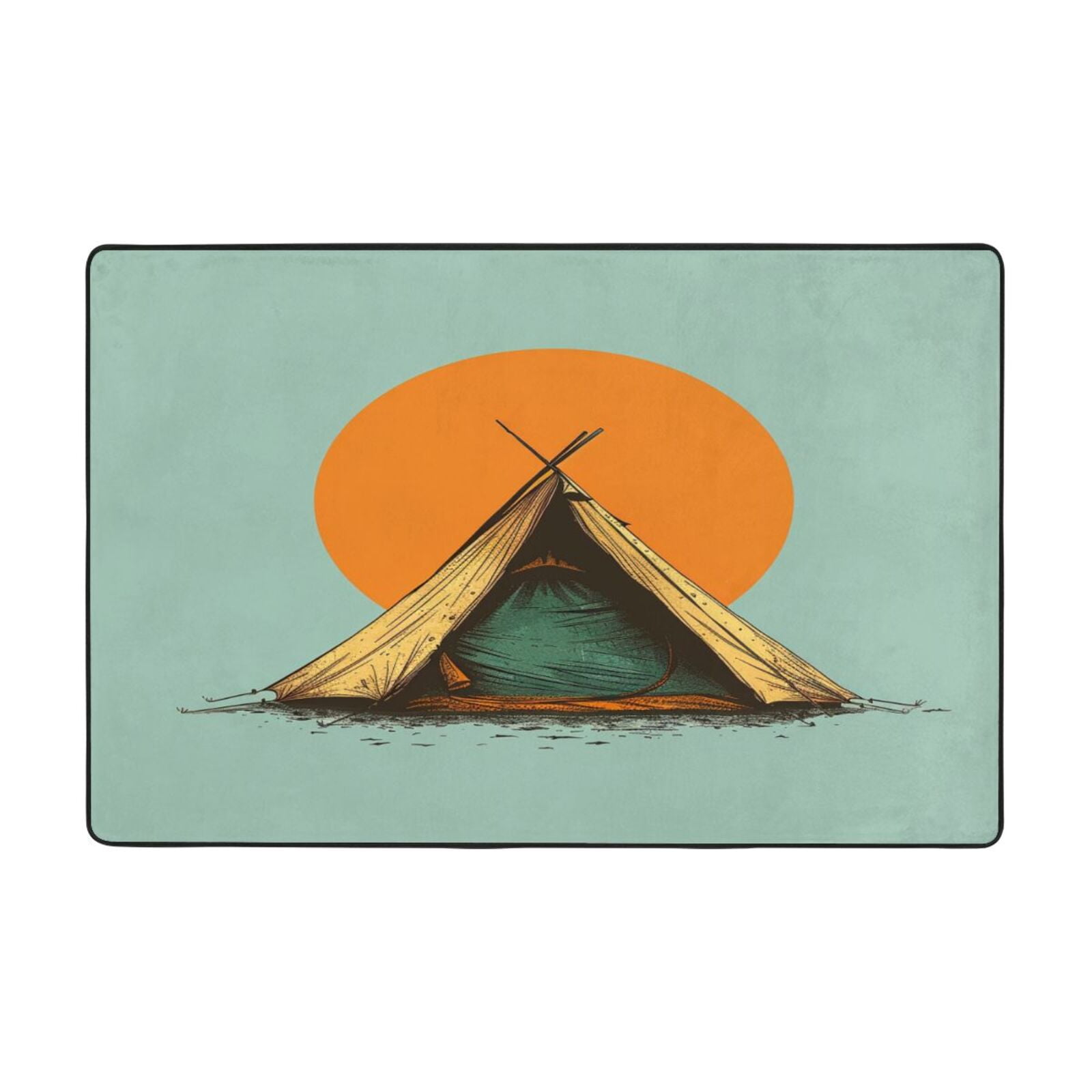Camping Sun Rugs Washable Cover Floor Rug Carpets Bathroom Decorations ...