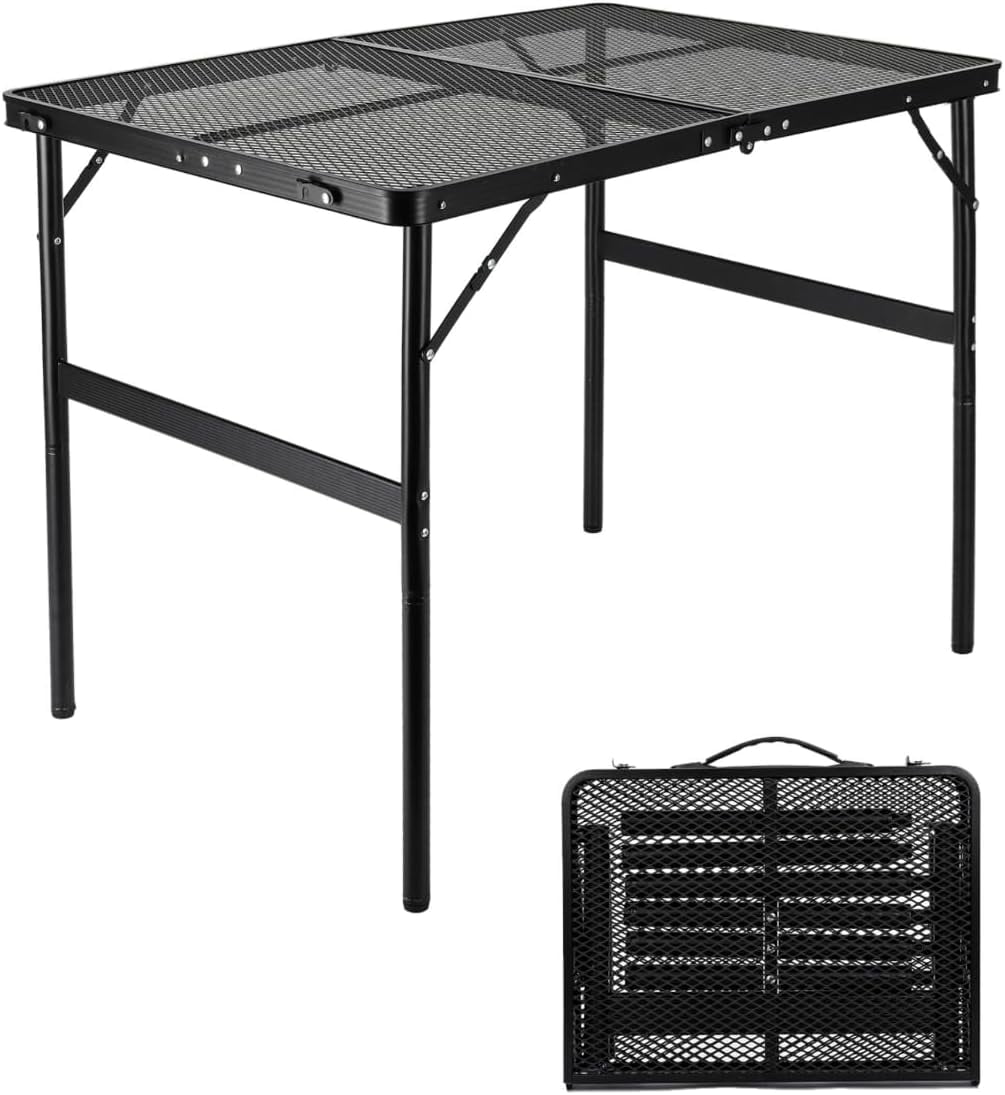 Camping Table 3FT Grill Table Foldable Folding Picnic Portable Stand ...