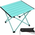 Camping Table with Aluminum Table Top, Folding Beach Table Easy to ...