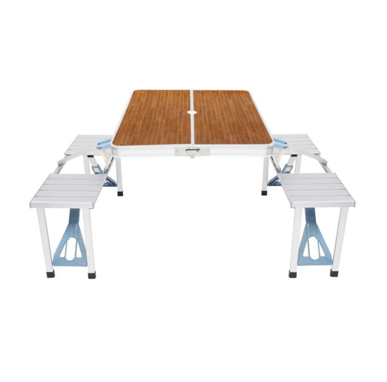 Camping Table and Chair Set, Aluminum Alloy Folding Picnic Table with ...