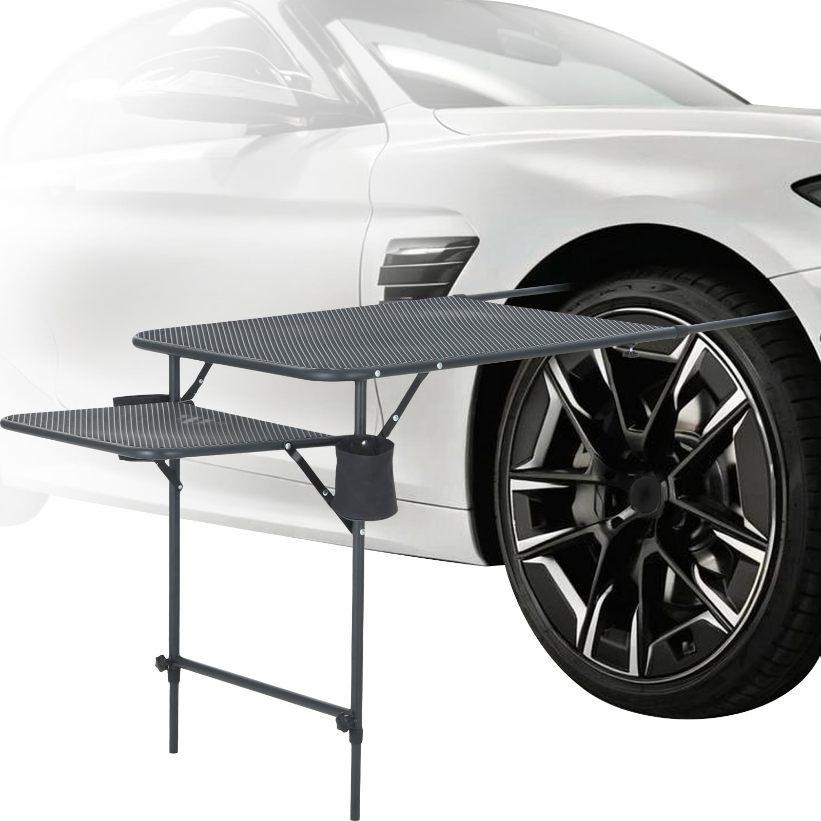Camping Table with Cupholders, Overlanding Gear for Outdoor Work, Car ...