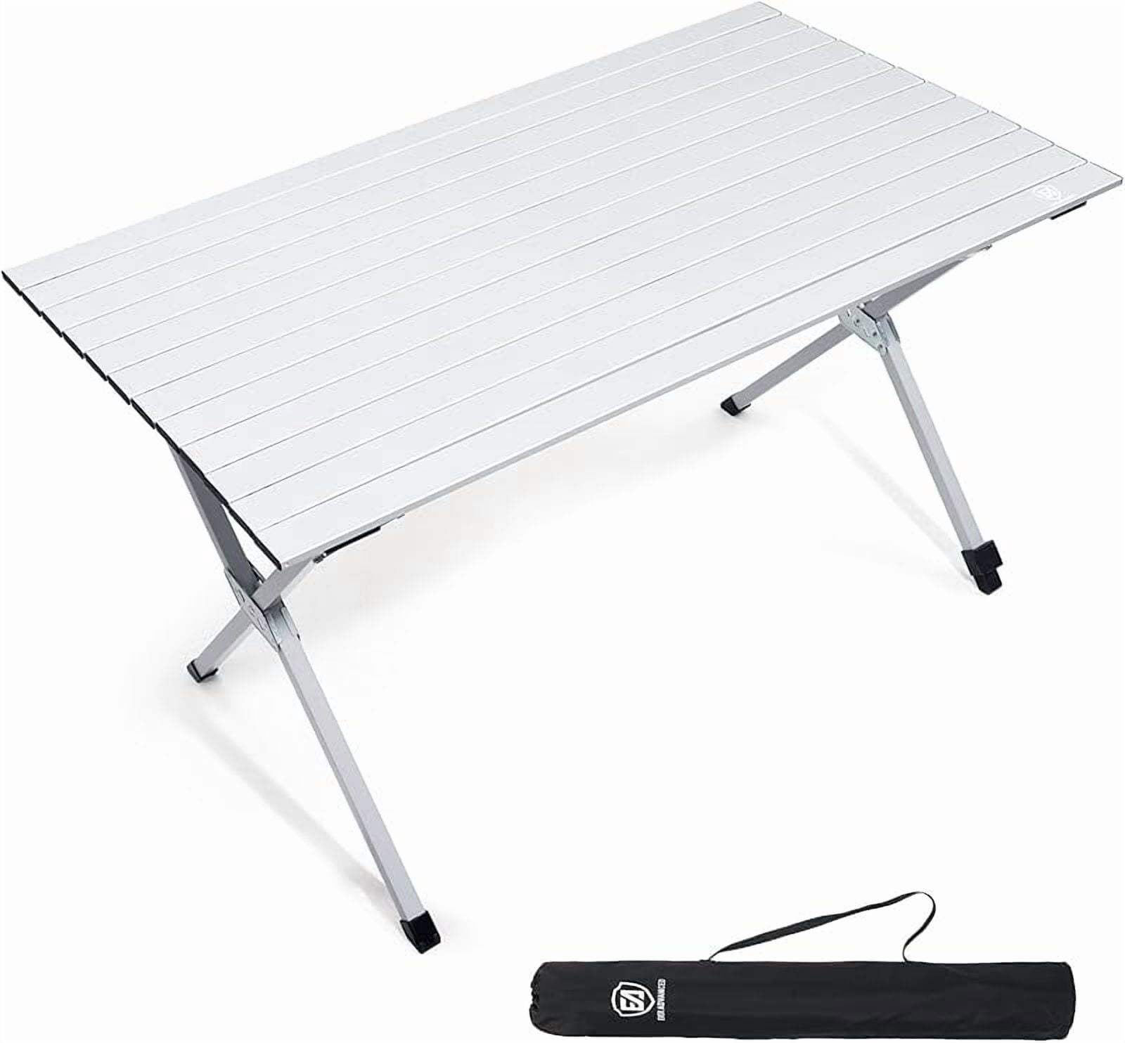 Camping Table, Fold up Lightweight, 4-6 Person Portable Roll up ...
