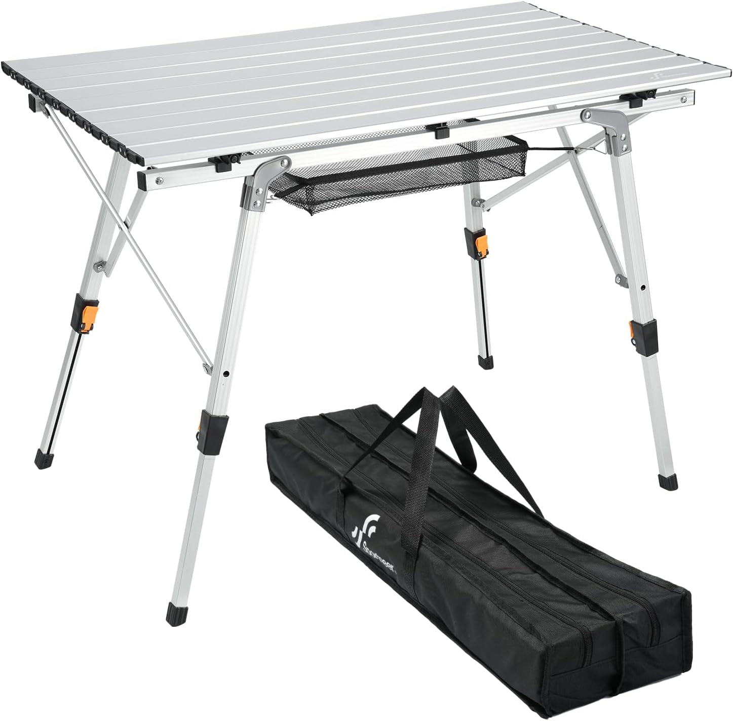 Camping Tables That Fold Up Lightweight, Adjustable Height Aluminum Folding Table with Top Mesh ...