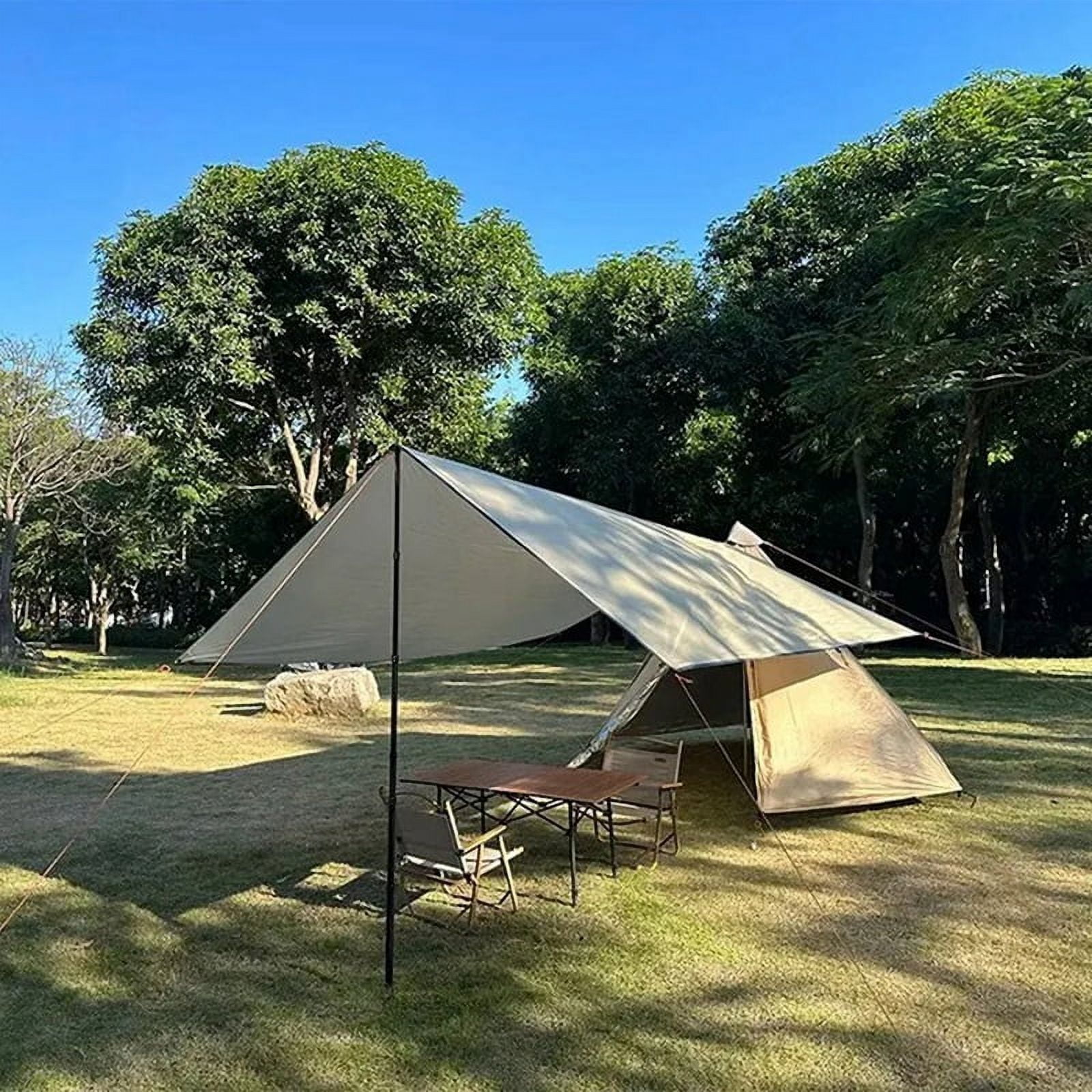 Camping Tarp Waterproof Tent Tourist Awning Shade Garden Canopy Beach ...
