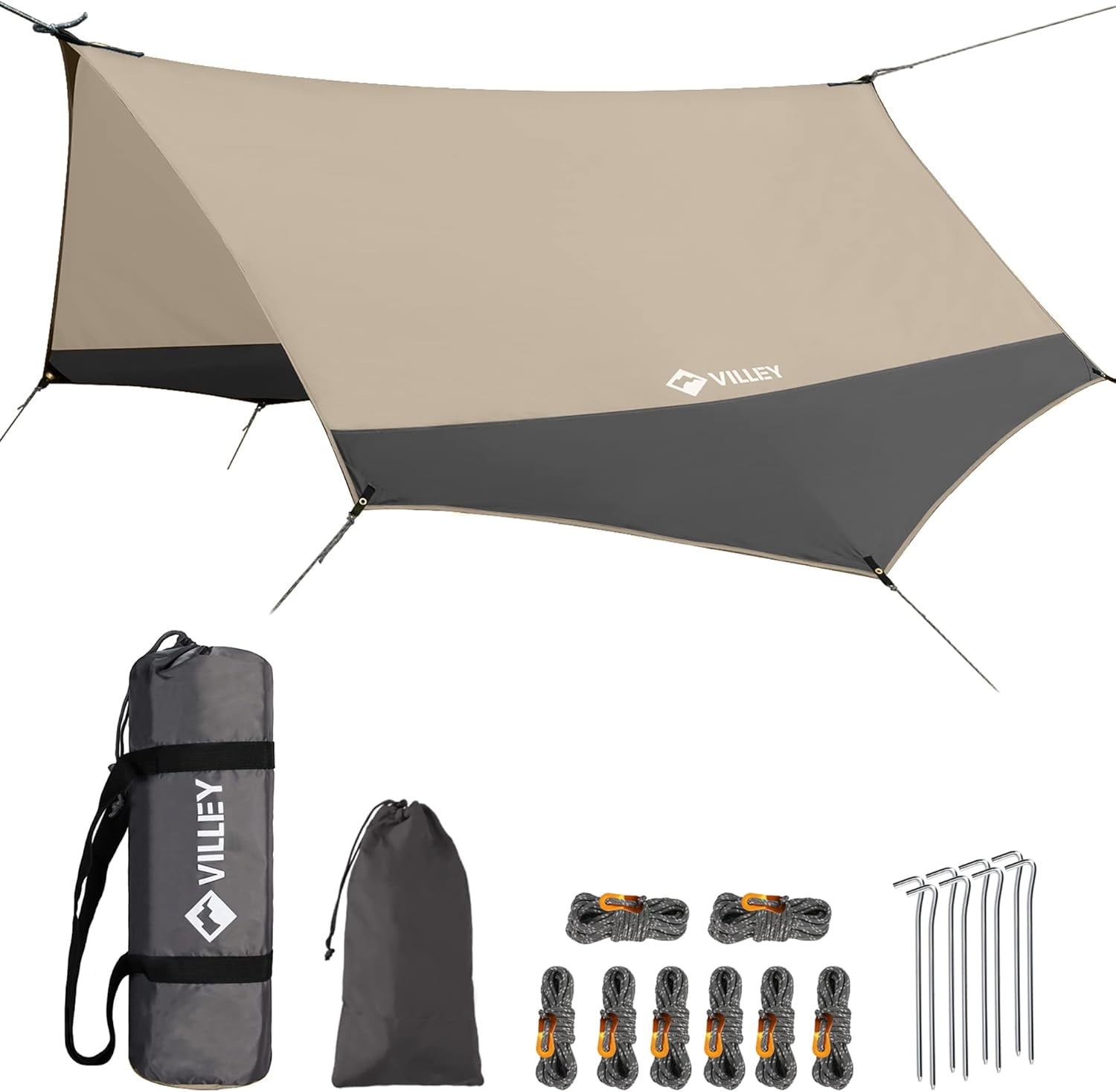 Camping Tarps for Tents, Portable Waterproof Hammock Rain Fly, Easy Set ...