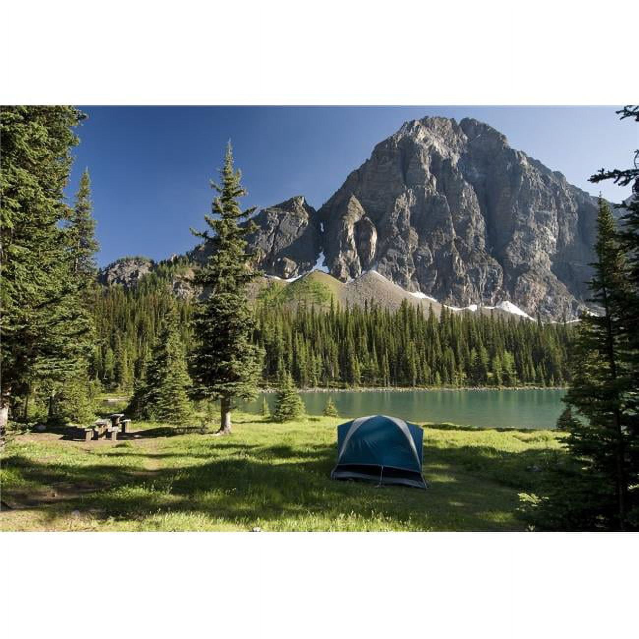 Camping Taylor Lake Banff National Park Banff Alberta Poster Print ...