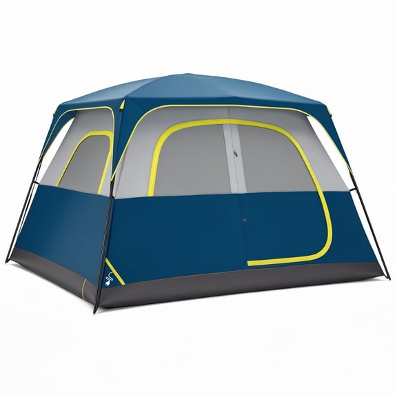 Camping Tent 2/4/6/8 Person, Waterproof Windproof Dome Tent with ...