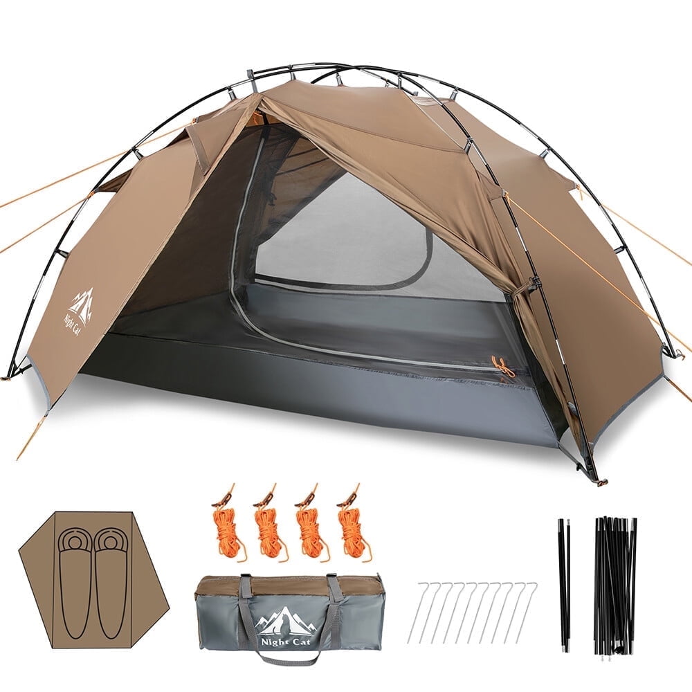 2 Person Backpacking Tent, Double Layer Ultralight Two Person Tent for ...