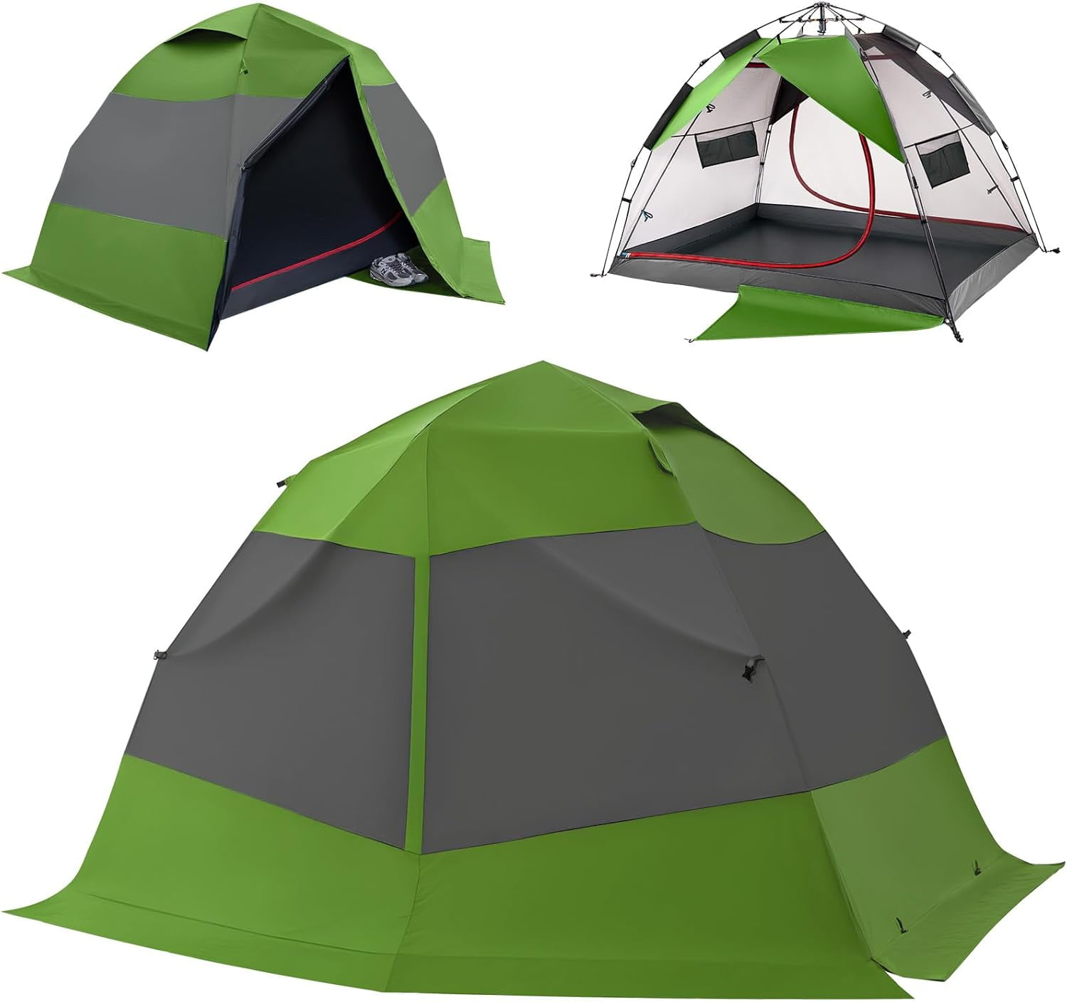 Camping Tent 2 Person, Waterproof & Blackout Double Layer Pop Up ...