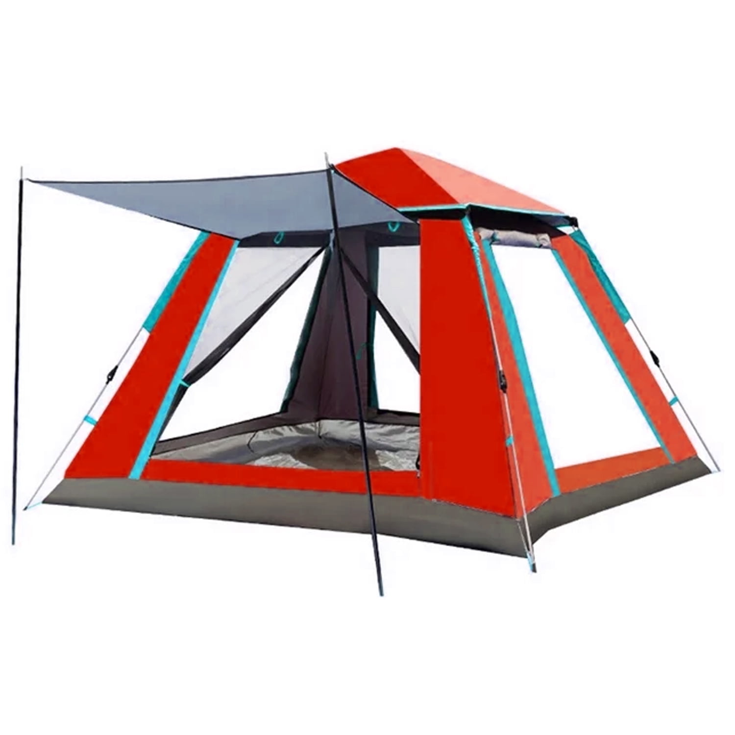 Camping Tent, 3/4 Person Dome Tent with Moisture Proof Picnic Mat, Easy ...