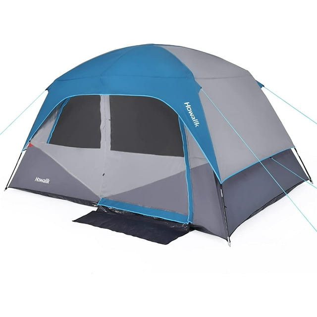 Howallk 6-Person Dome Tent with Telescoping Steel Poles - Walmart.com