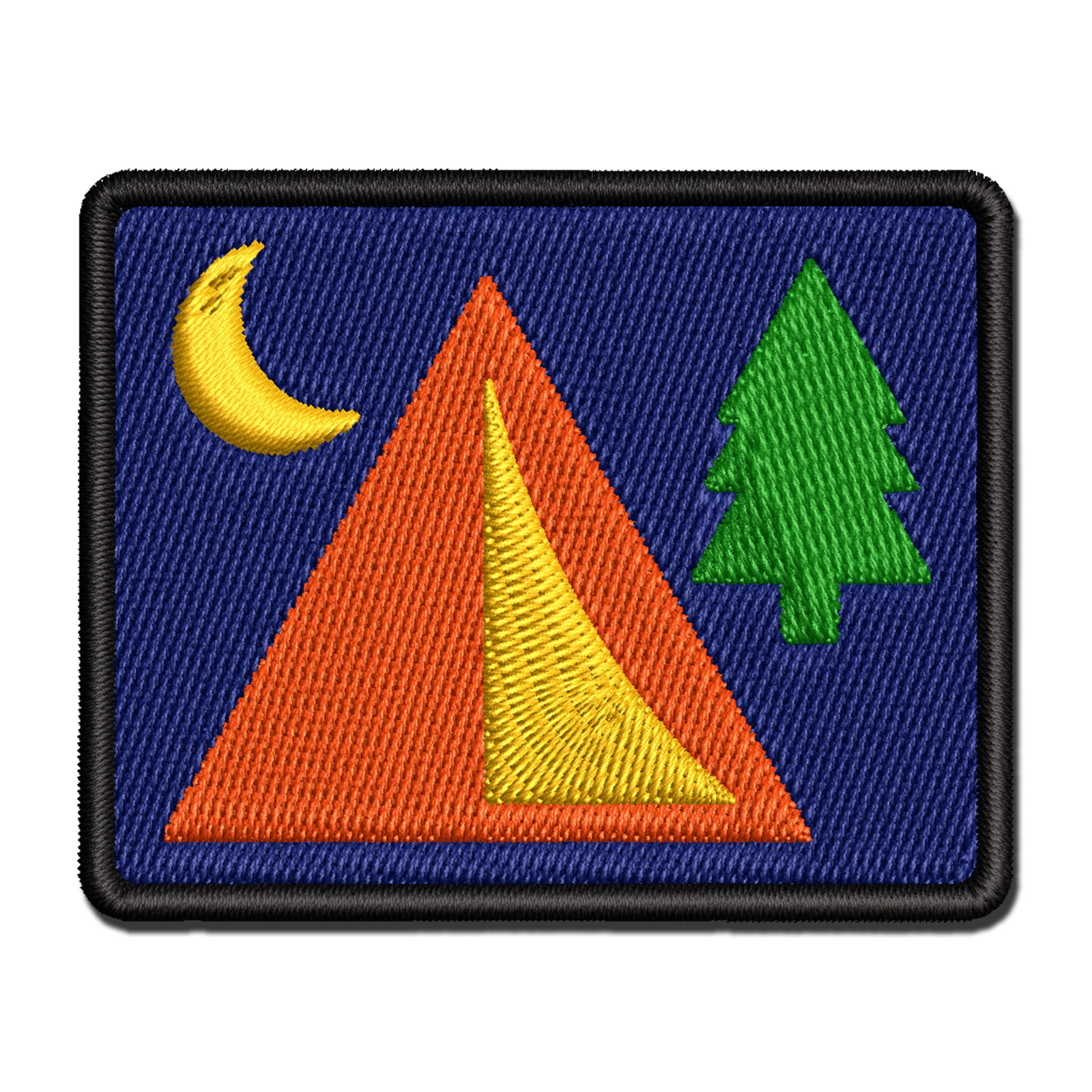 Camping Tent Campsite Applique Multi-Color Embroidered Iron-On Patch ...