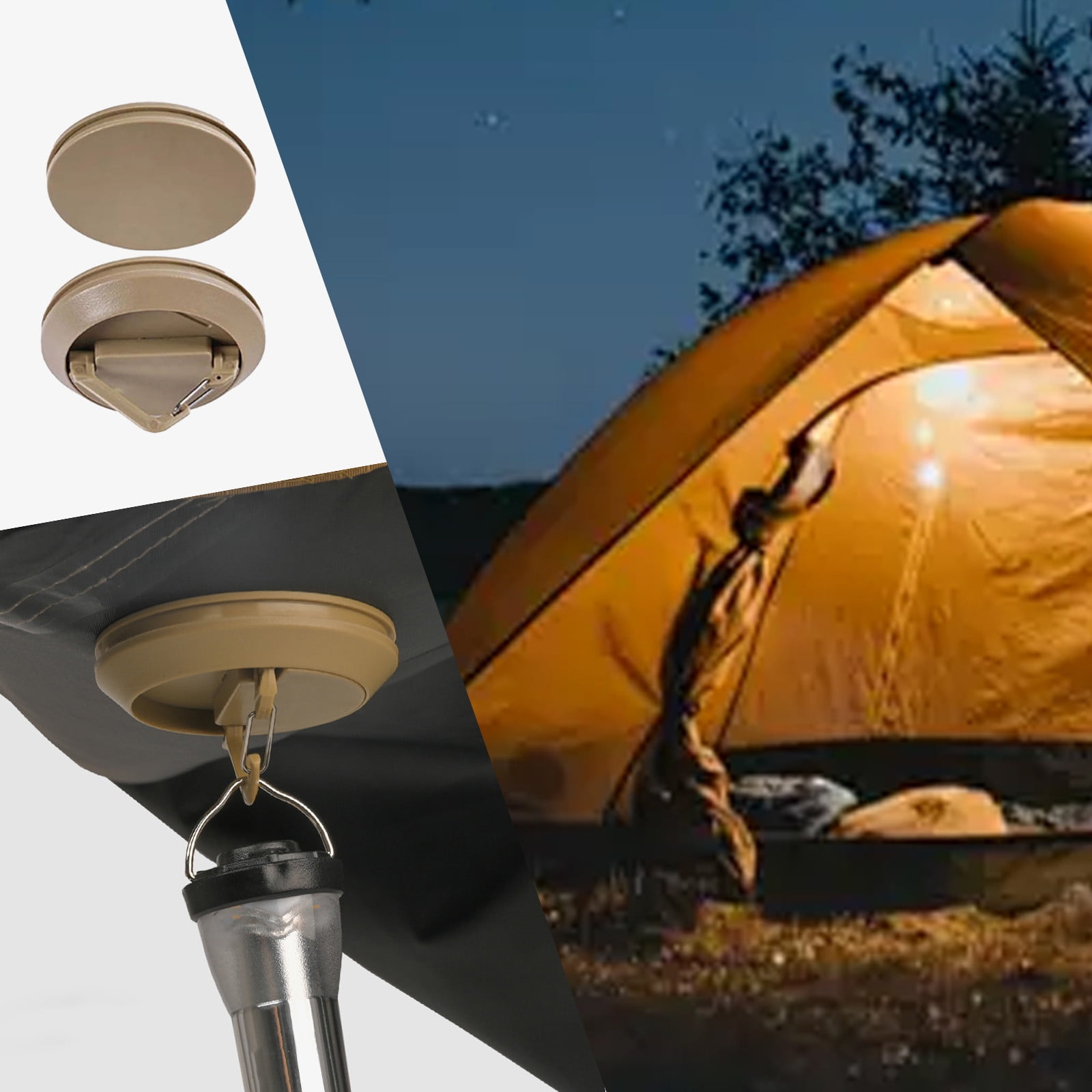 Camping Tent Light, Dual Suction Cup Design, Waterproof Led ...