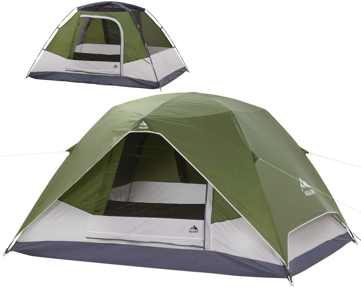 Camping Tent with Rainfly, 2/4 Person Dome Tent,Waterproof Windproof ...