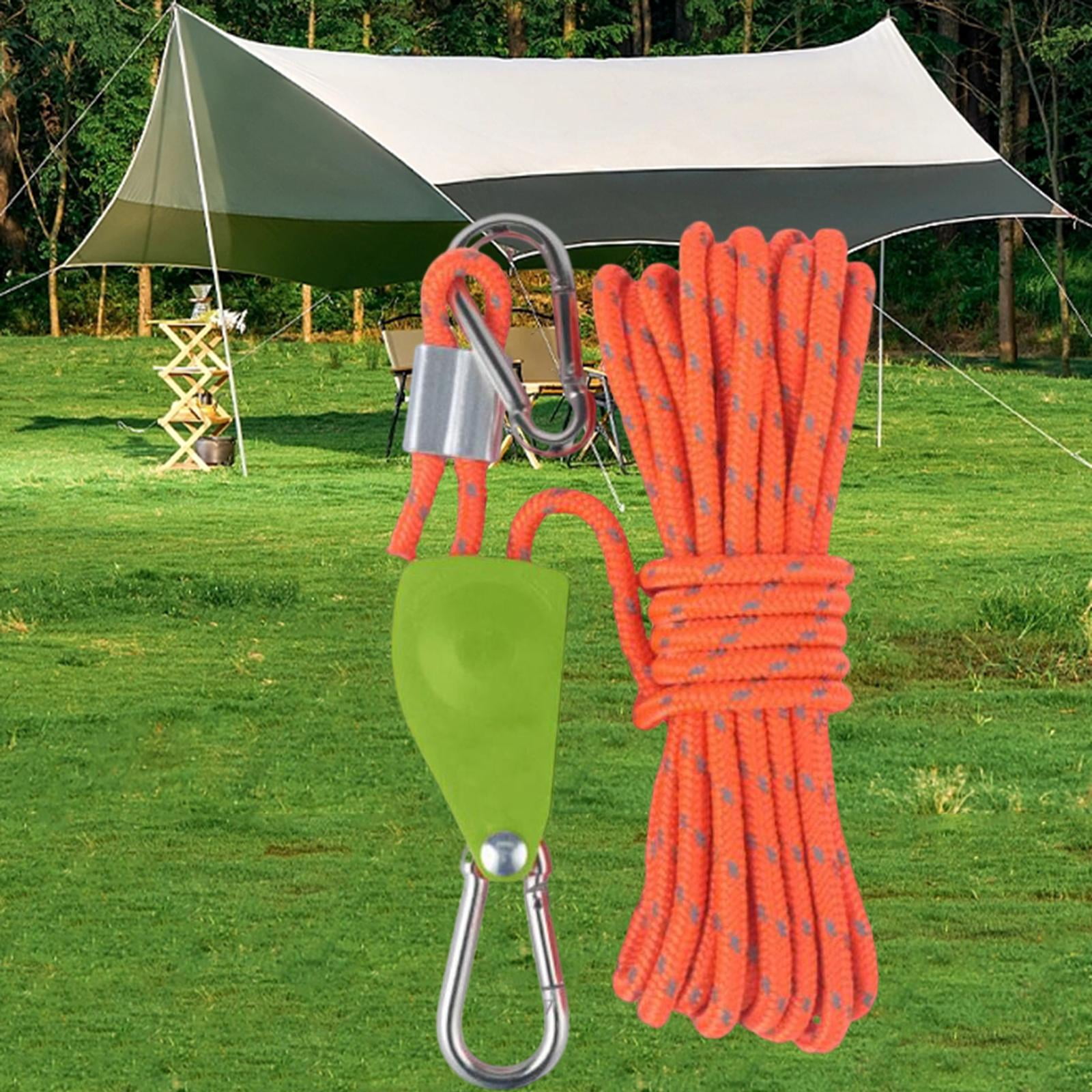 Camping Tent Rope Reflective Rope Lightweight with Adjuster Tensioner ...
