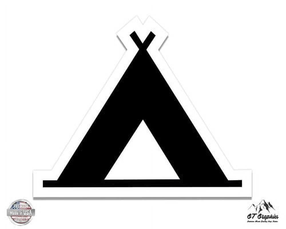 Camping Tent Sign - 3" Vinyl Sticker - For Car Laptop I-Pad Phone ...