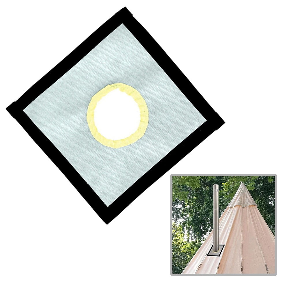 Camping Tent Stove Chimney Fireproof Cloth Hot Tent Chimney Protecting ...