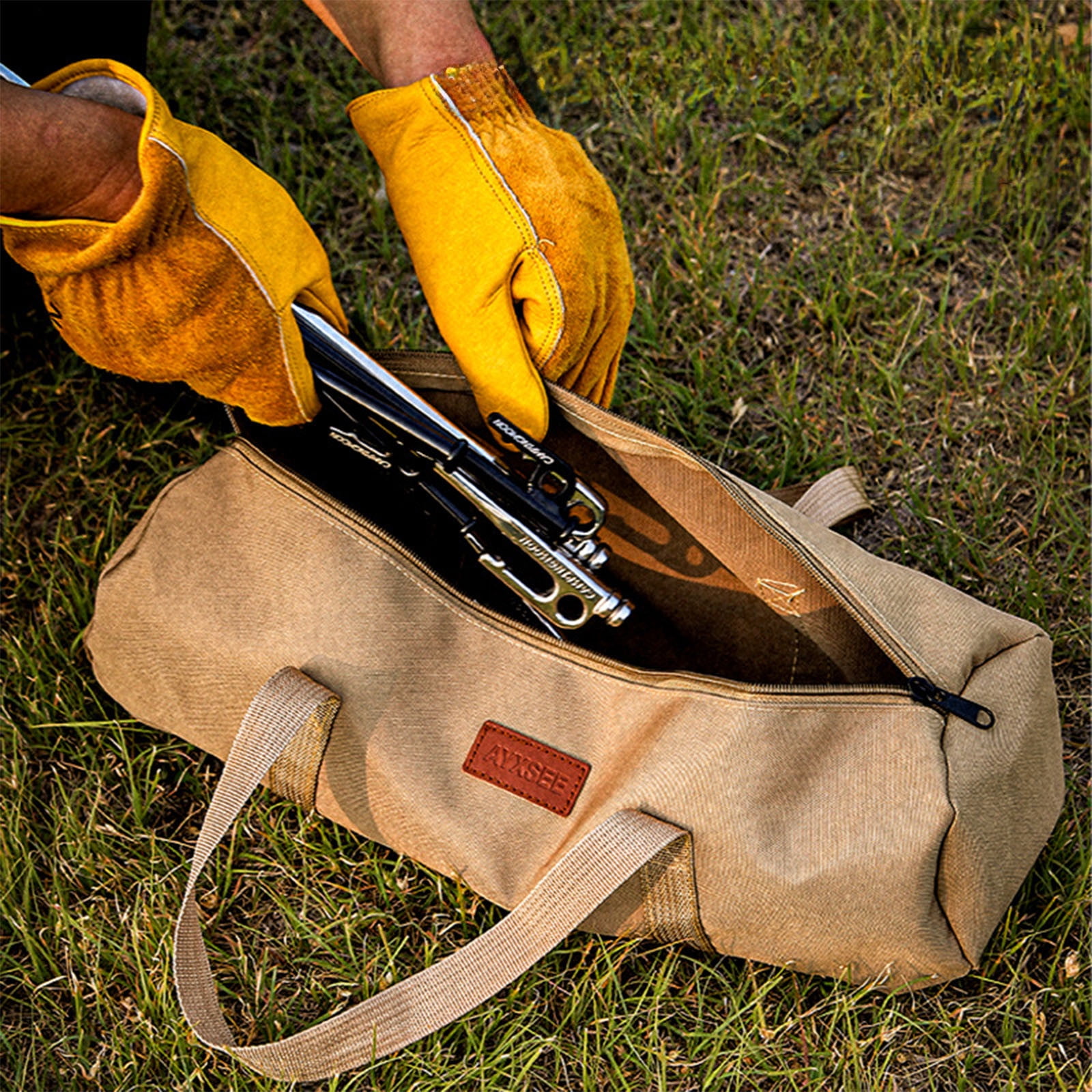 Camping Tent Wind Rope Tool Storage Bag, Outdoor Ground Nail Holder ...
