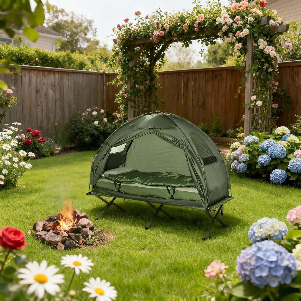 Camping Tents All-in-One Folding Camping Cots for Adults,Portable ...