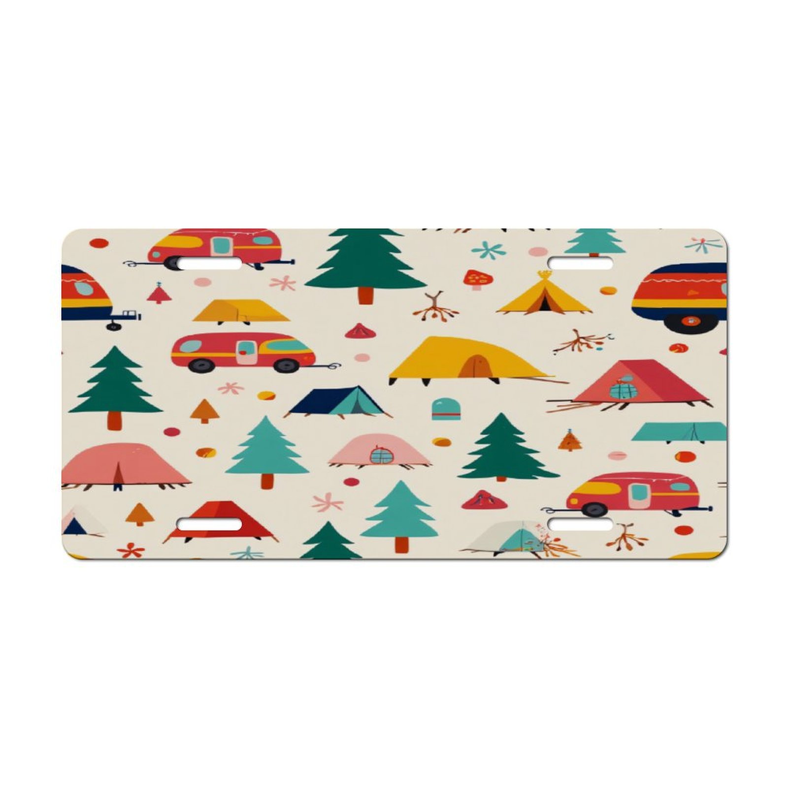 Camping Tents And RVs Pattern License Plate Lightweight Aluminum ...
