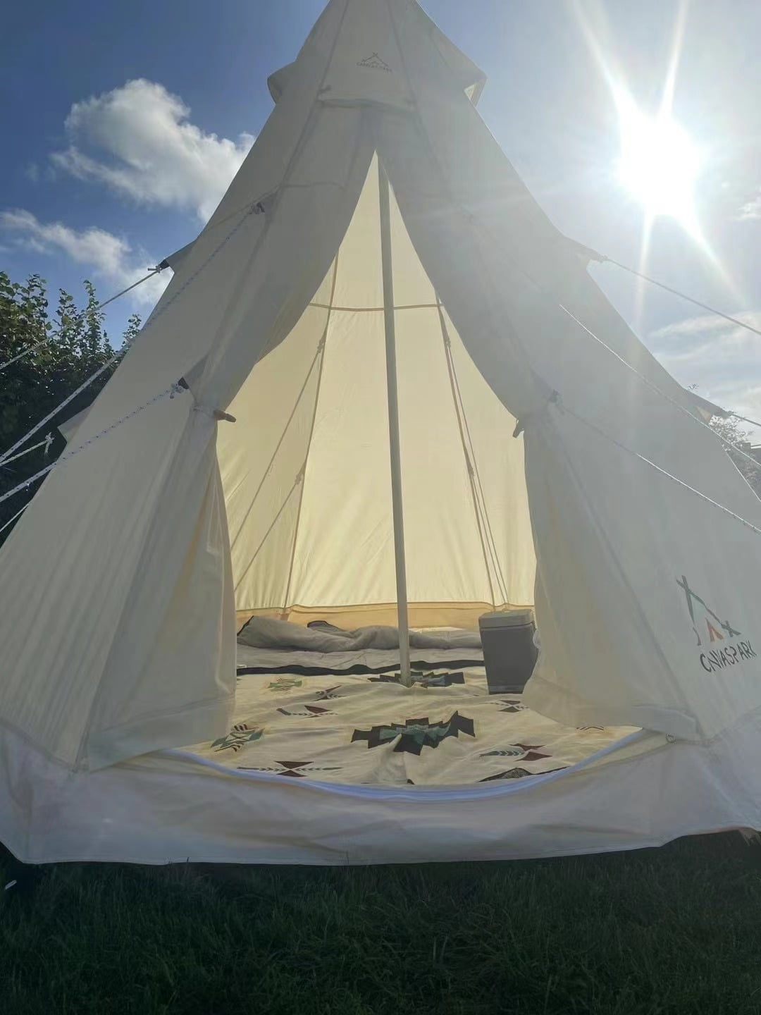 Camping Tents SAM&HAIBEI Bell Tent 4 Season 9.85ft Glamping Tent, Hot ...