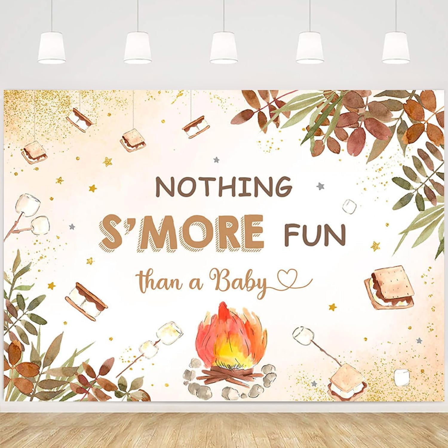 Camping Themed Baby Shower Party Backdrop Nothing S'More Fun Than a ...