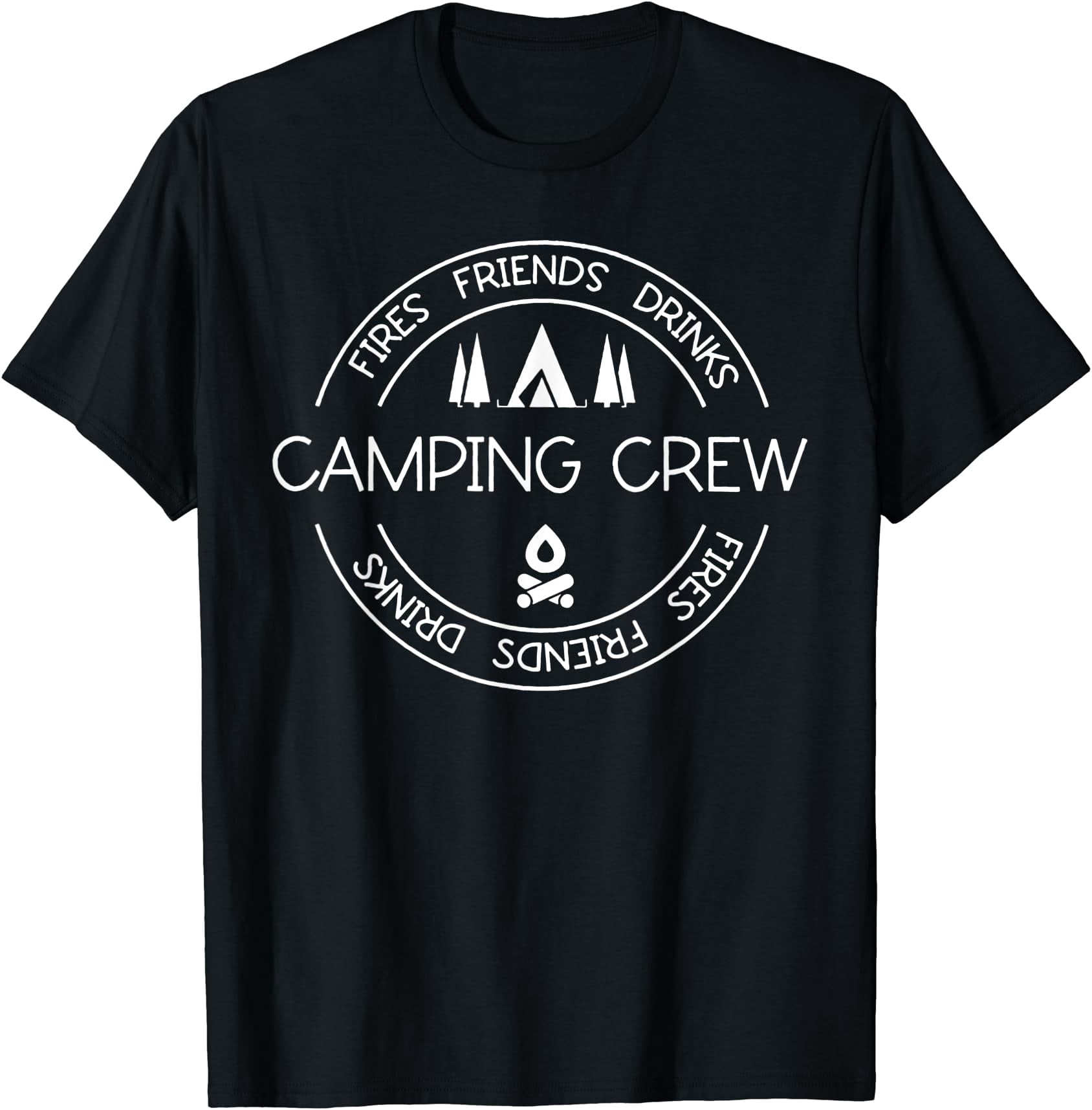Camping-Themed Fireside Friends T-Shirt for Outdoor Adventures ...