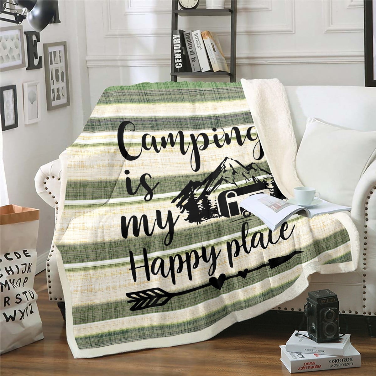 Camping Throw Blanket 40"x50",Camper Themed Blanket Camper Decor,RV ...