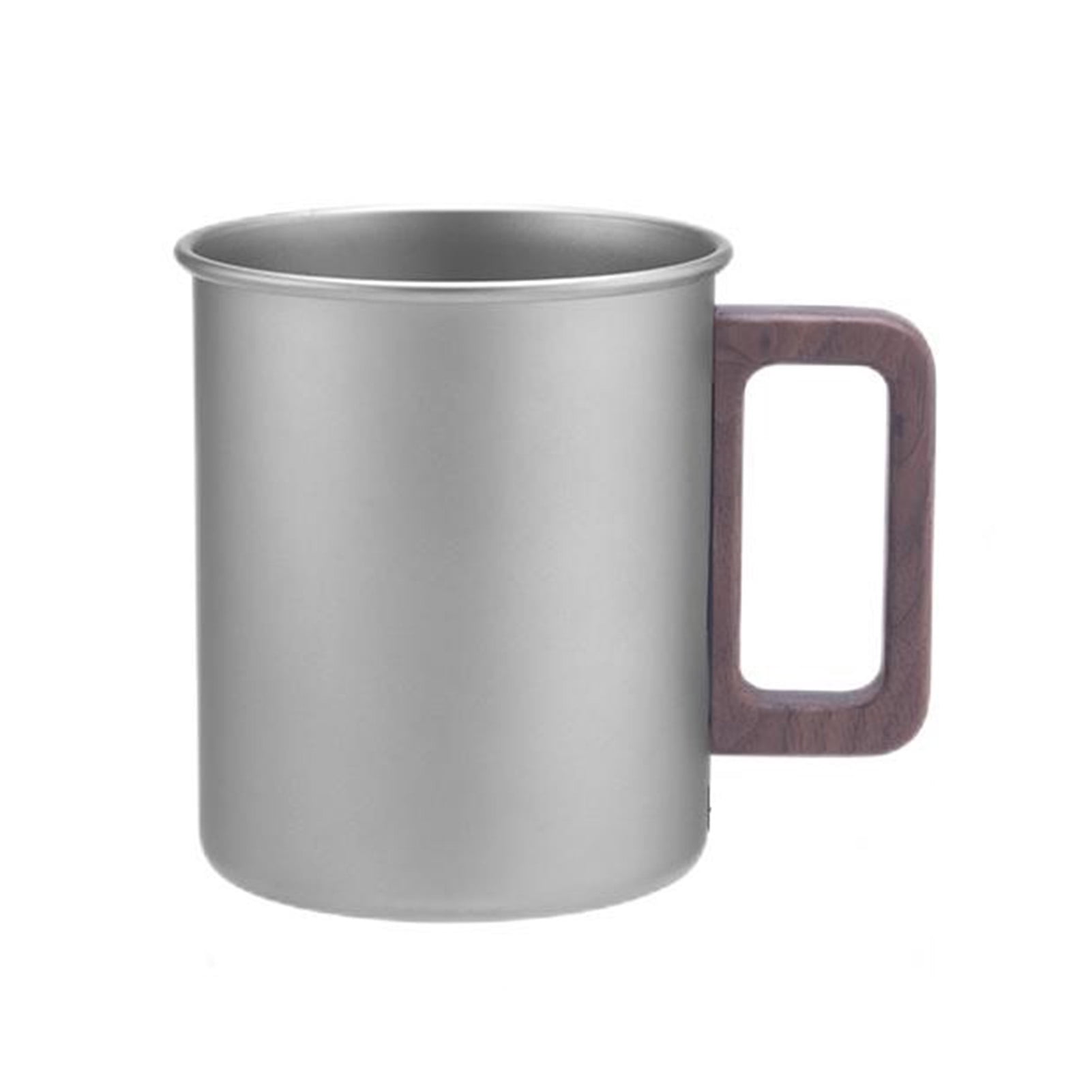 Camping Ti Camping Cup Pure Ti Travel Mug Wooden Handle Large Capacity ...