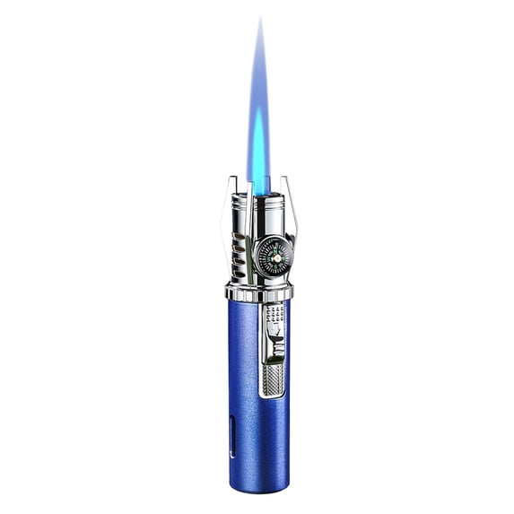 Camping Torch Lighter，Bright Fire Windproof Butane Refillable Straight ...