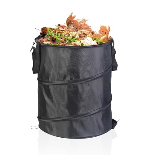 Camping Trash Can 34cm Diameter 10 Gallons Large Clip Model Dark Green ...