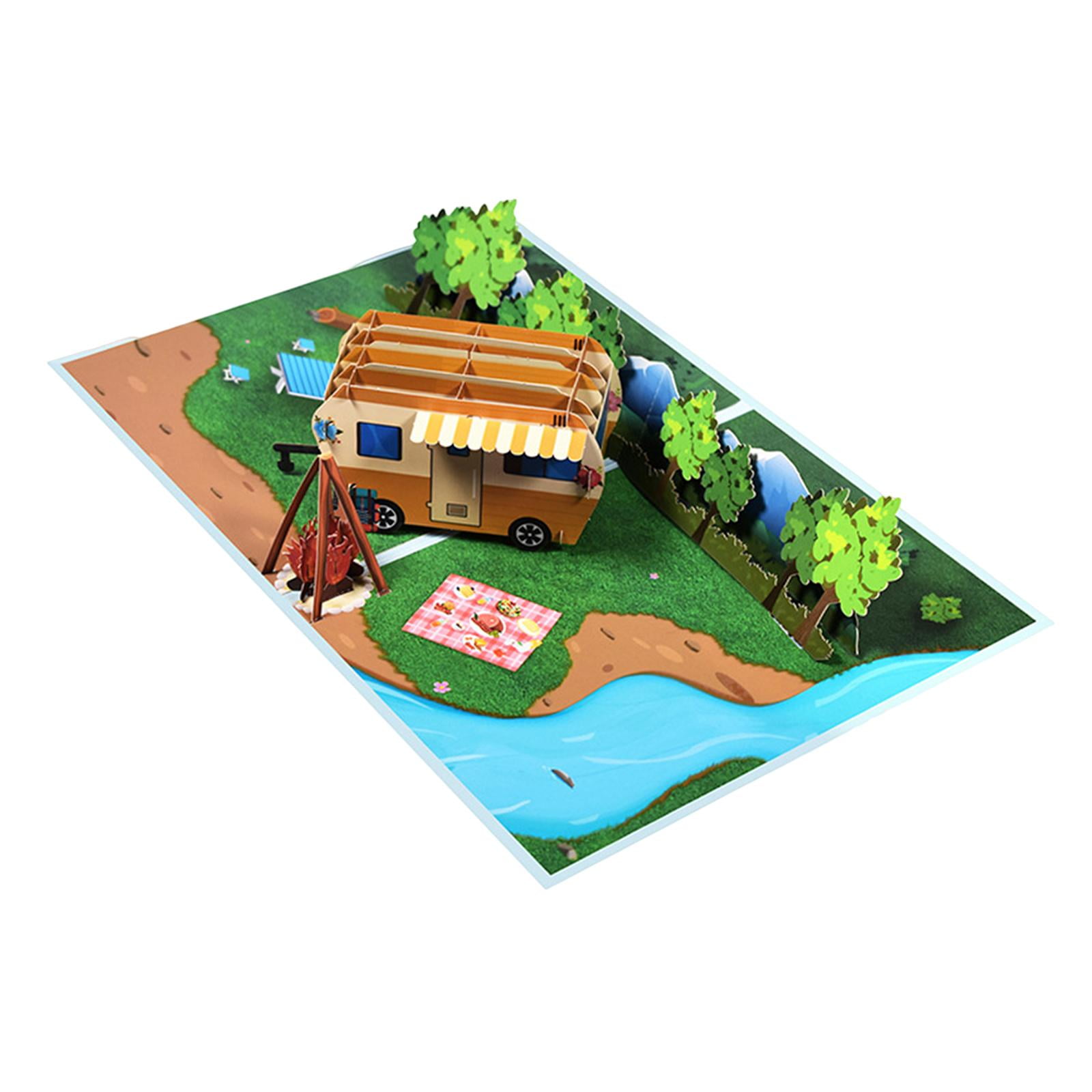Camping Trip , Camping Card RV Card, Happy Birthday Card Gift for ...