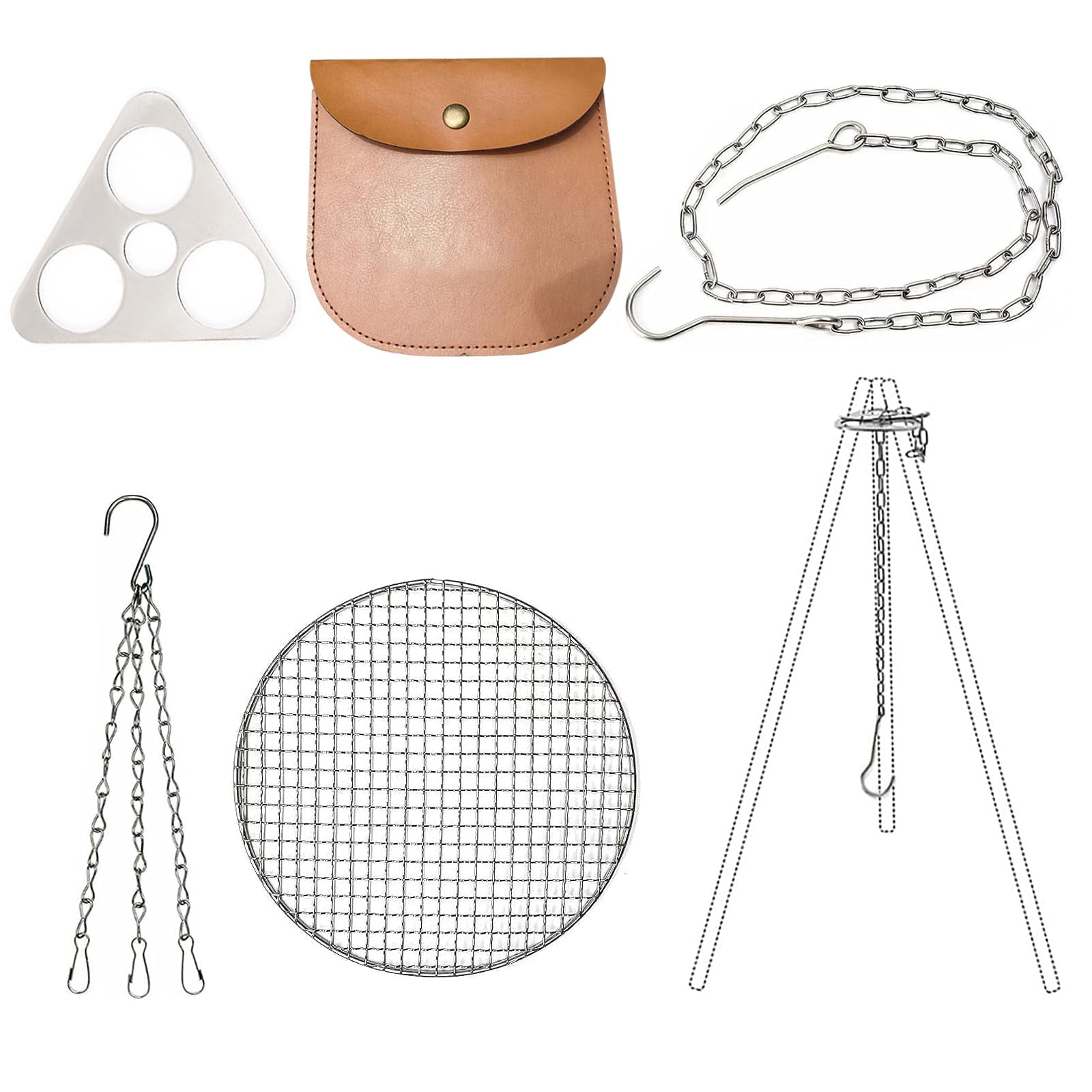 Camping Tripod Board Turn Branches into Campfire Tripod, Stainless ...