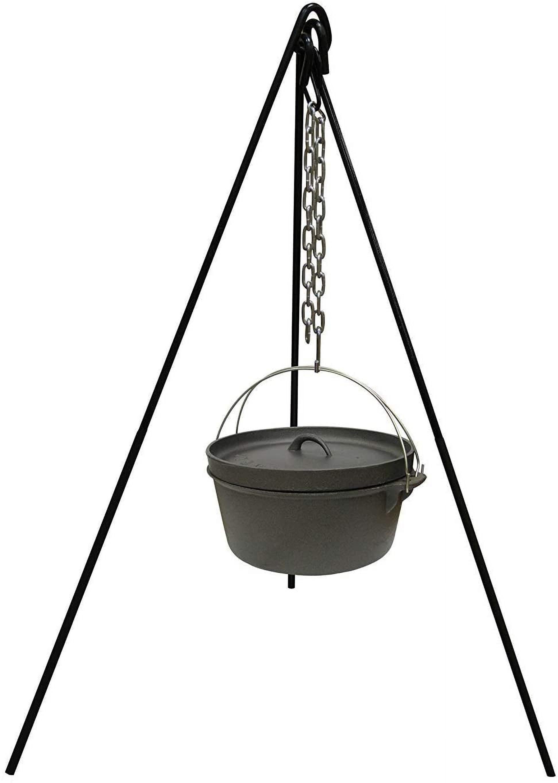 Camping Tripod Campfire Cooking Dutch Oven Tripod Adjustable Grill ...
