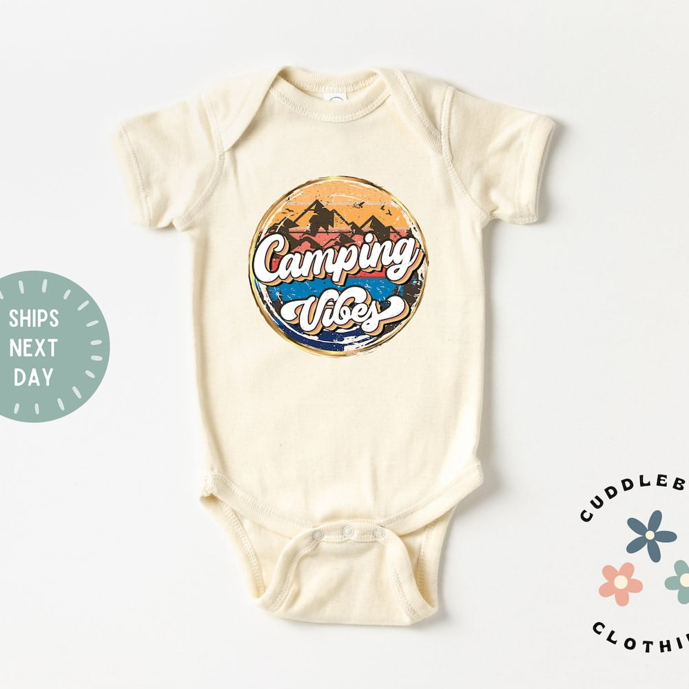 Camping Vibes Baby Bodysuit, Adventure Awaits Bodysuit, Outdoor Lover ...