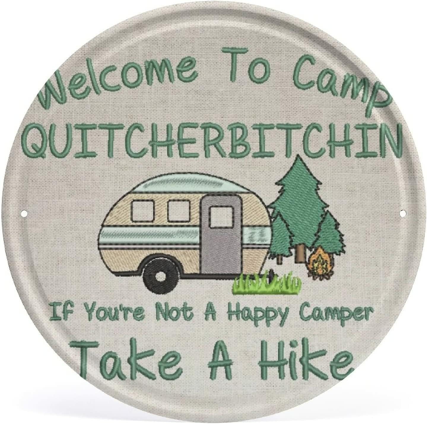 Camping Vintage Tin Signs Welcome to Camp Metal Plaque Spring Decor ...