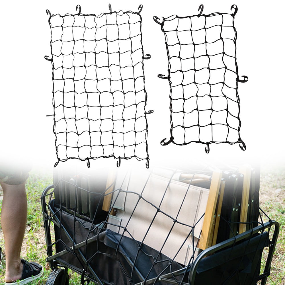 Camping Wagon Cart Cargo Net Rack Latex Bungee Mesh Cover Truck Bed ...
