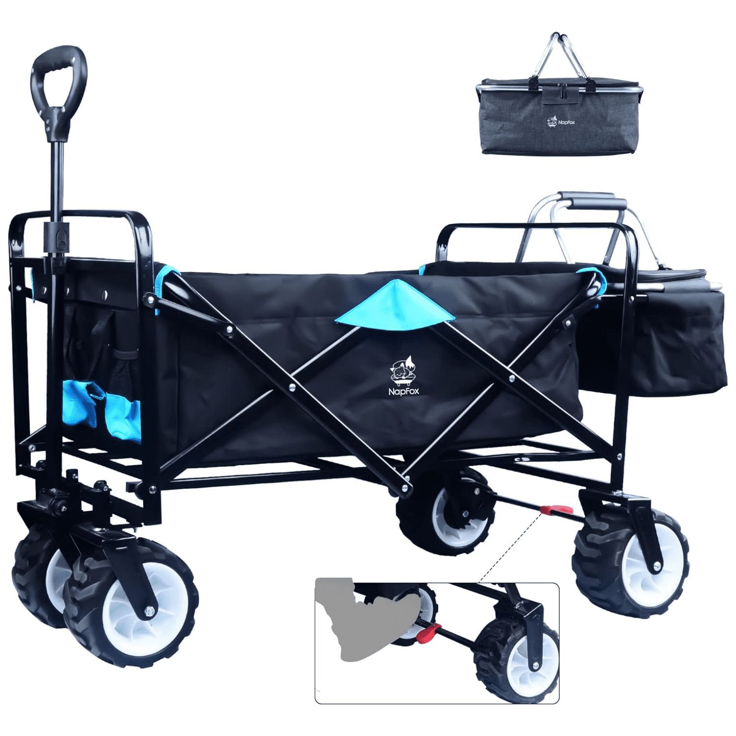 Camping Wagon,Kepeak Collapsible Wagon Heavy Duty Folding Wagon Cart ...