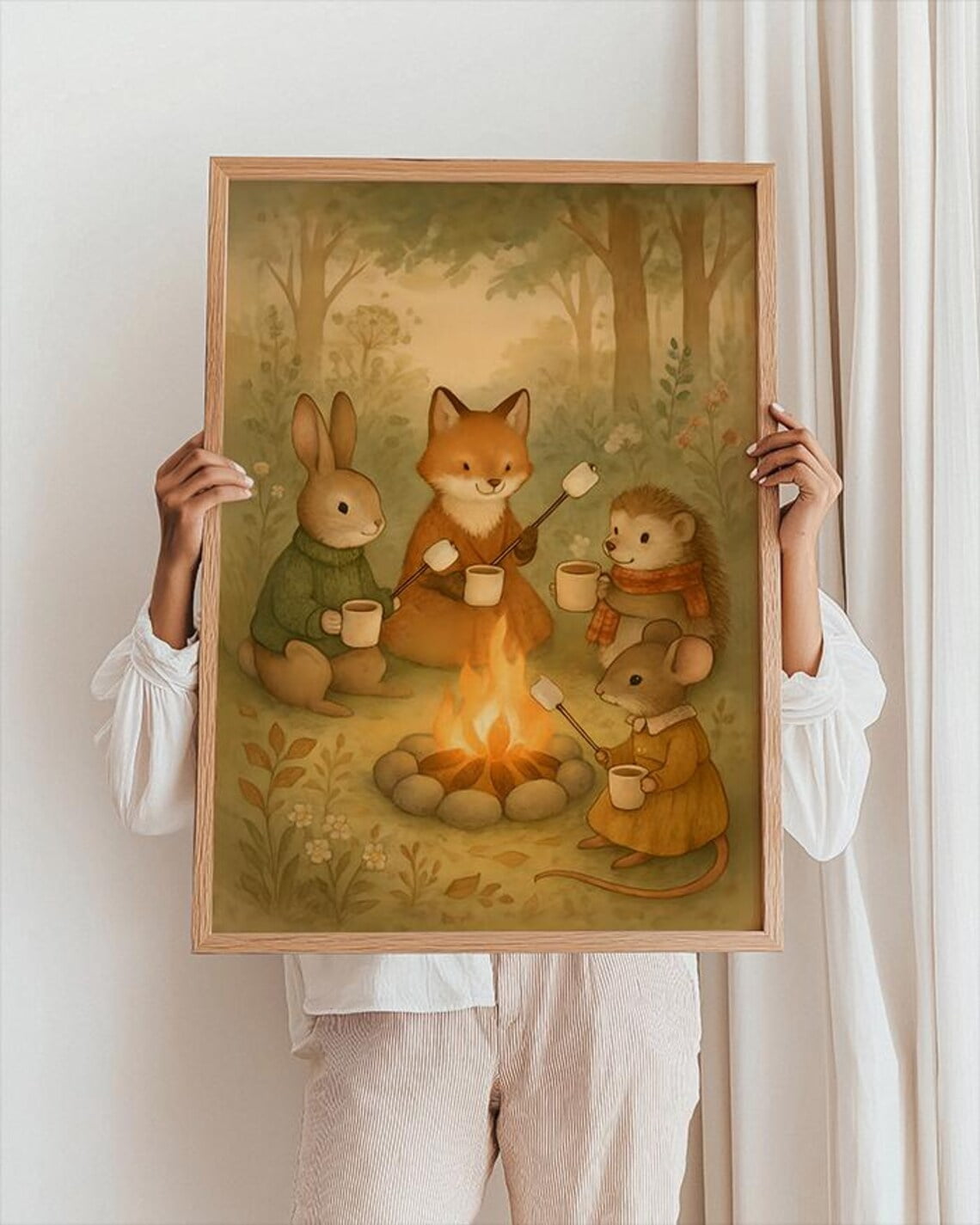 Camping Wall Art, Autumn Cottagecore Poster, Cottagecore Camping ...