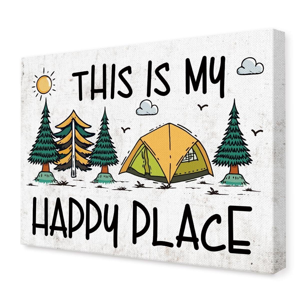 Camping Wall Art poster This Is My Happy Place Canvas Wall Decor RV ...