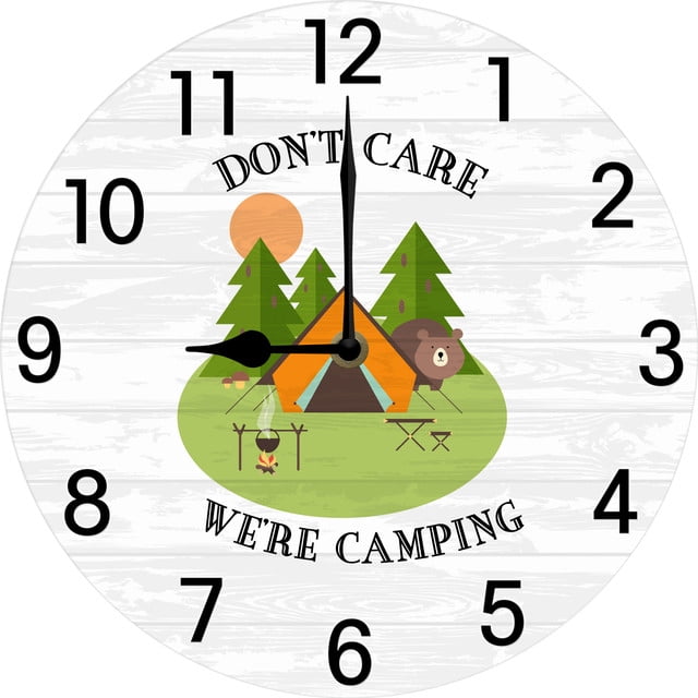 Camping Wall Clock for Campers, Campground Decor Campers Gifts Camper ...